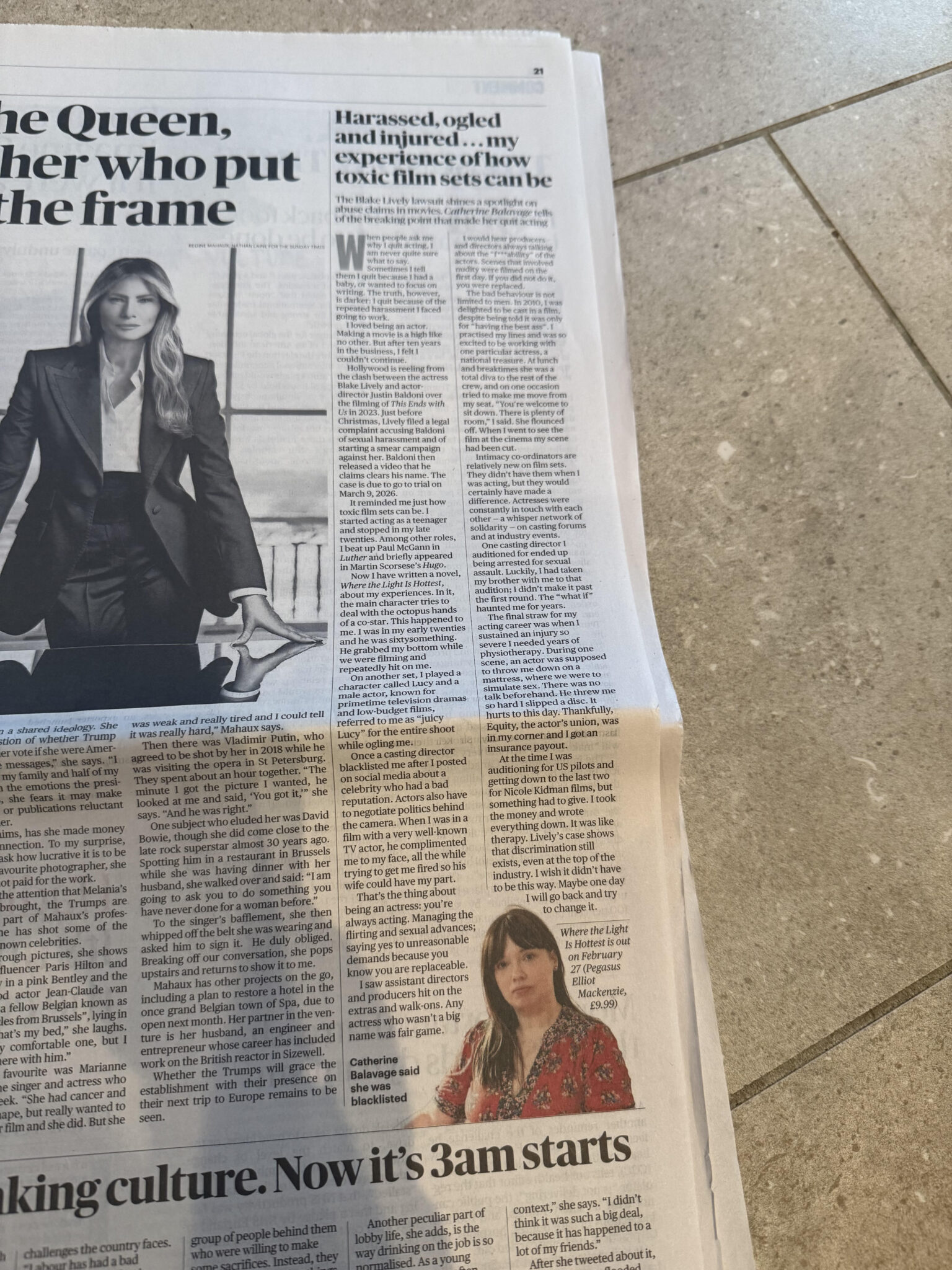 Frost Editor in The Sunday Times Writing About New Book, Where The ...